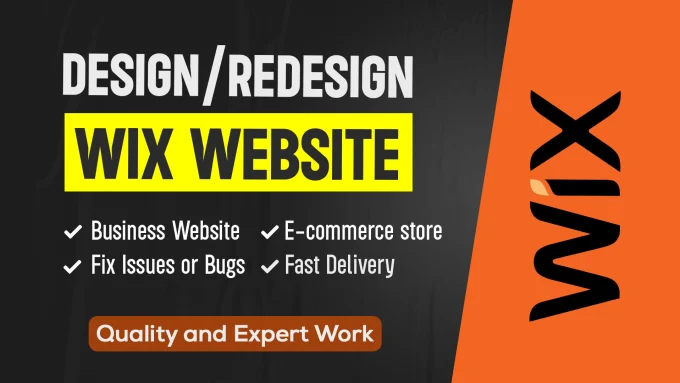 Fix Errors Design Redesign Wix Website | Pay as You Go