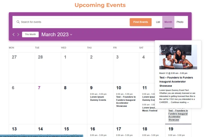 Customize The Events Calendar In Wordpres | Pay as You Go